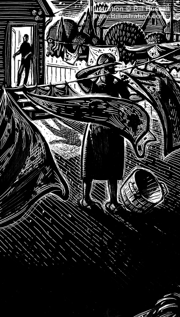 All Things Bill Clothesline Illustration Bill Russell Illustration