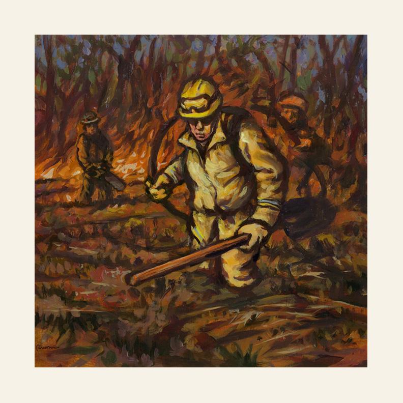 Fire Break print | Bill Russell